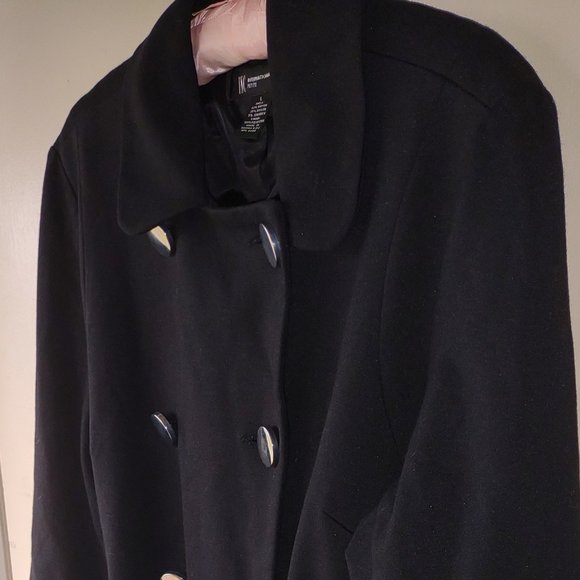 INC International Concepts | Jackets & Coats | Inc Black Peacoat Silver ...